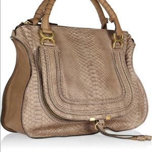 Chloe | Bags | Chloe Marcie Python Large Shoulder Bag | Poshmark